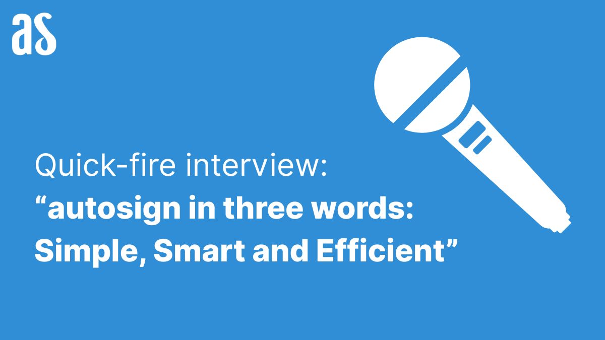 Quick-fire interview: 8 questions with our customer on Mauritius - autosign